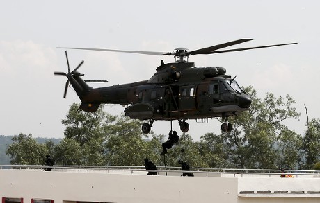 Special Force Soldiers Repel Super Puma Editorial Stock Photo - Stock ...