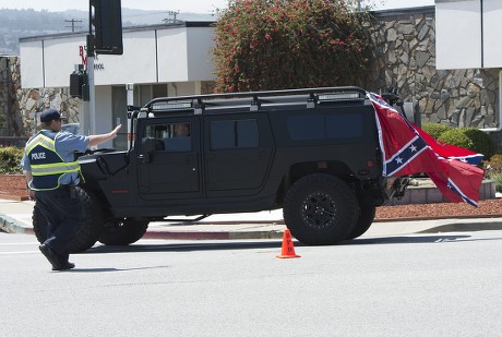 Person Driving Humvee Confederate Flag Flying Editorial Stock Photo ...