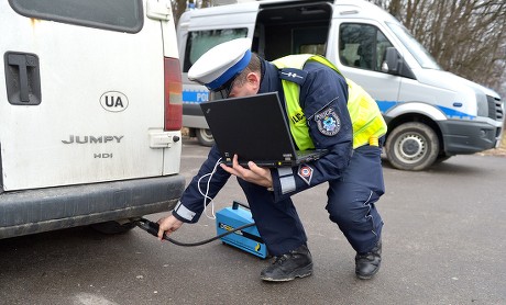 Policeman During Police Action Smog Przemysl Editorial Stock Photo ...
