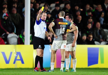Referee Dean Richards Shows Aaron Morris Editorial Stock Photo - Stock ...