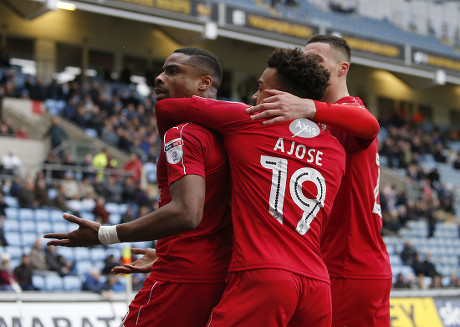 Swindon Towns Jonathan Obika Celebrates Second Editorial Stock Photo ...