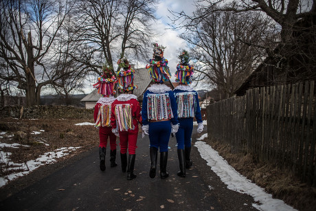 Men Dressed Traditional Carnival Costume Walk Editorial Stock Photo ...