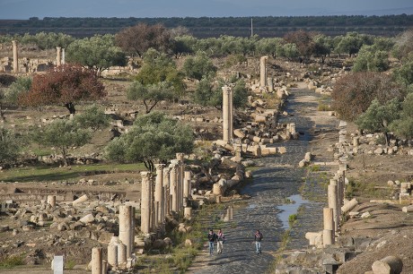 Umm Qays Ancient Gadara Decapolis Roman Editorial Stock Photo - Stock ...