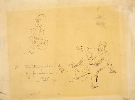 Pencil Sketches Custers Last Stand Drawing Editorial Stock Photo ...