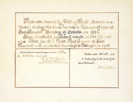 Label 1882 Sitting Bull Pictograph Series Editorial Stock Photo - Stock ...