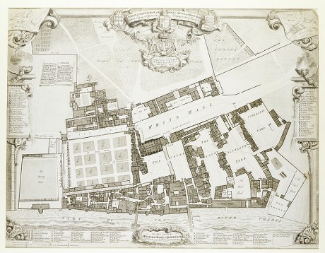 Survey Ground Plan Royal Palace Whitehall Editorial Stock Photo - Stock ...