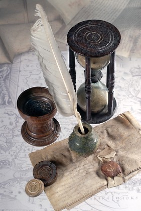 Writing Tools Top Left Turned Wood Editorial Stock Photo - Stock Image ...