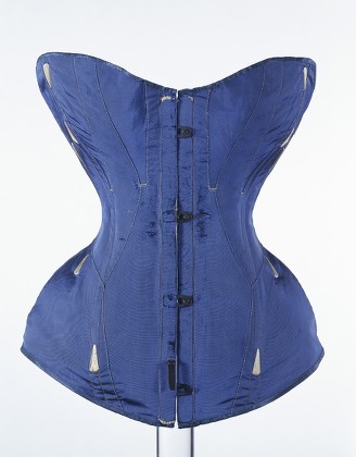 Blue Ribbed Silk Whalebone Corset By Editorial Stock Photo - Stock ...