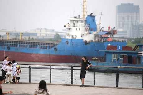 People Walk Along Xuhui Riverside Avenue Editorial Stock Photo - Stock ...