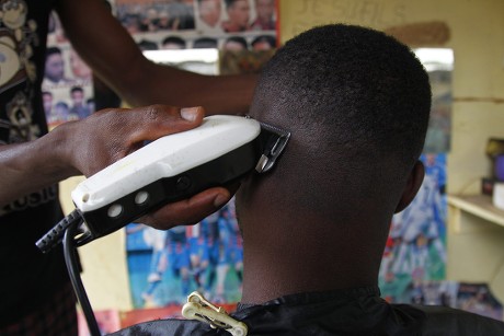 Owner Barber Lokpo Babo Lazarus Cuts Editorial Stock Photo - Stock ...