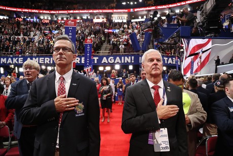 Delegates During Pledge Allegiance Start First Editorial Stock Photo ...