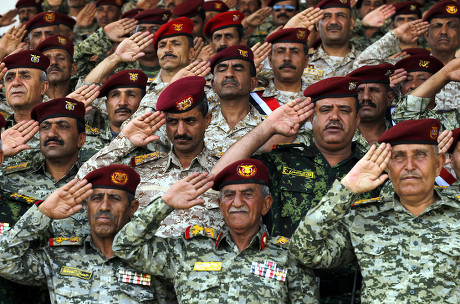 Commanders Yemeni Army Salute During Military Editorial Stock Photo ...