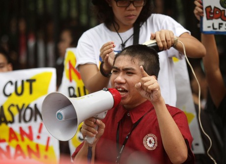 Filipino Student Shouts Slogans His Head Editorial Stock Photo - Stock ...