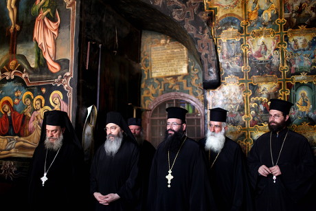 Greek Orthodox Monks Attend Prayers Mark Editorial Stock Photo - Stock ...