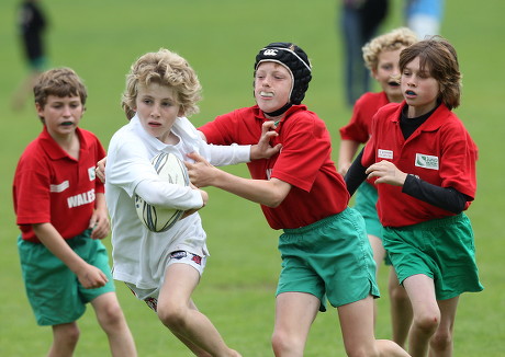 Young Boys Play Rugby Union During Editorial Stock Photo - Stock Image ...