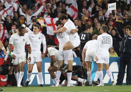 England Players Celebrate After Beating Scotland Editorial Stock Photo ...