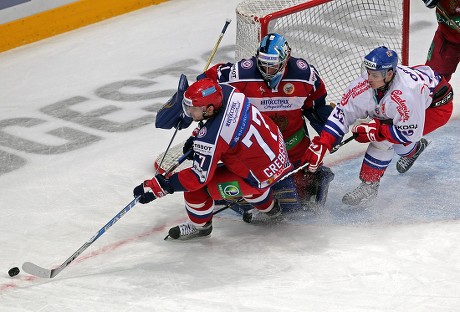 Mikhail Biryukov C Defenses Denis Grebeshkov Editorial Stock Photo ...
