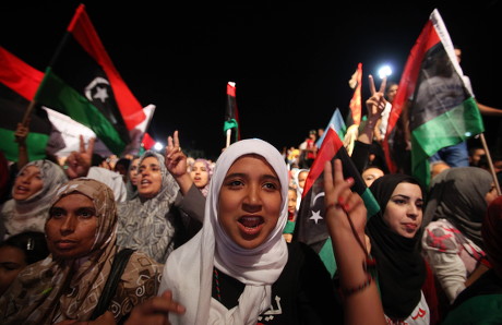 Libyans Attend Celebration Rally Tripoli Libya Editorial Stock Photo ...