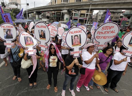 Filipino Female Activists Leftist Feminist Organization Editorial Stock ...