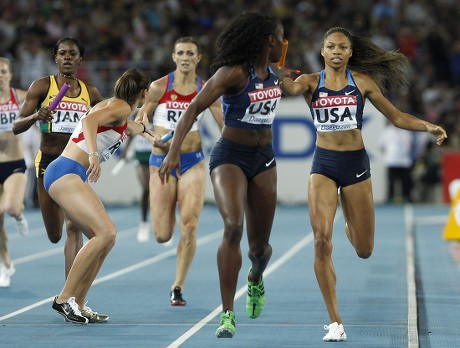 ALLYSON FELIX US R HANDS BATON Editorial Stock Photo - Stock Image ...