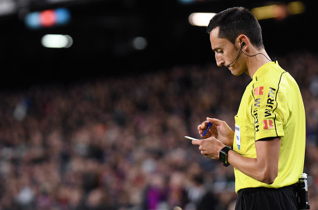 Referee Jose Maria Sanchez Martinez During Editorial Stock Photo ...