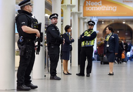 Police On Guard St Pancras International Editorial Stock Photo - Stock ...