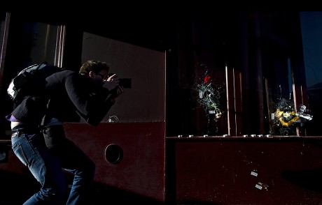 Roses Placed Bullet Holes Terrace Window Editorial Stock Photo - Stock ...