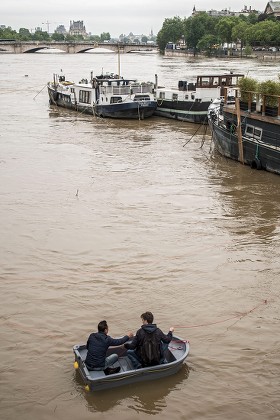 People Sail Their Houseboat On Submerged Editorial Stock Photo - Stock ...