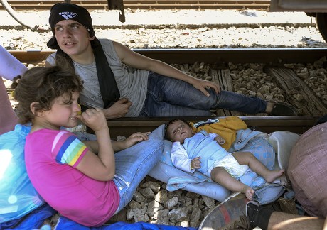 Young Migrants Among Them Baby Rest Editorial Stock Photo - Stock Image ...
