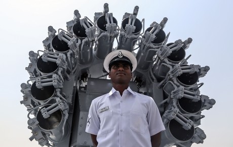 Indian Naval Officer Poses Photographs Front Editorial Stock Photo ...