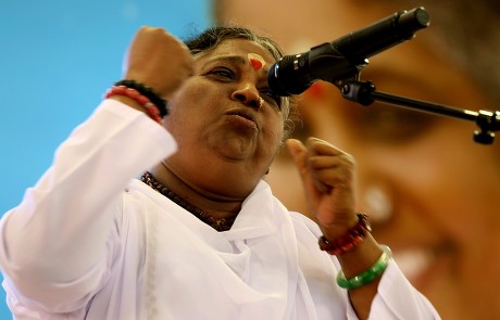 Indian Female Guru Sri Mata Amritanandamayi Editorial Stock Photo ...
