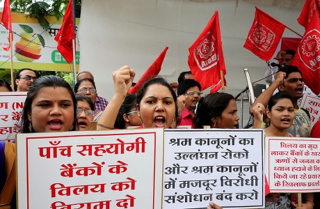 Indian Bank Employees Carrying All India Editorial Stock Photo - Stock ...