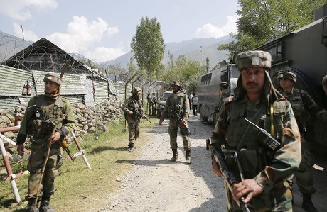 Indian Army Soldiers Walk Back Their Editorial Stock Photo - Stock ...