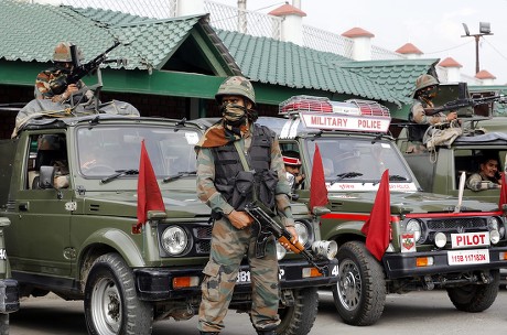 Indian Army Soldiers Stand Guard Outside Editorial Stock Photo - Stock ...