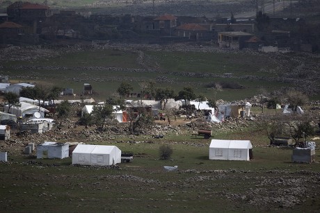 Syrians Next Tents Refugee Camp Next Editorial Stock Photo - Stock ...