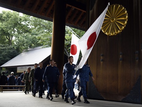 Japanese Rightwing Group Enters Yasukuni Shrine Editorial Stock Photo ...