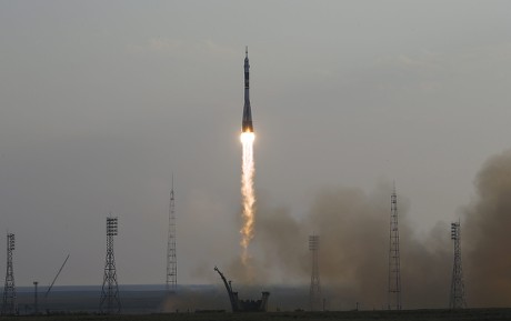Rocket Booster Carrying Russian Soyuz Ms01 Editorial Stock Photo ...
