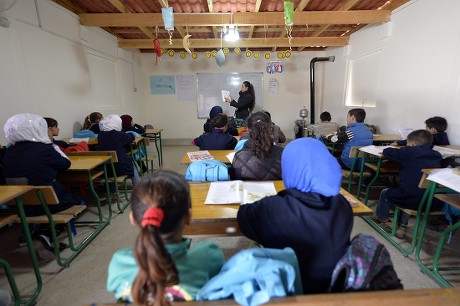Syrian Refugee Children Attend Class School Editorial Stock Photo ...