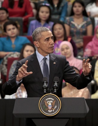 Us President Barack Obama Takes Podium Editorial Stock Photo - Stock ...