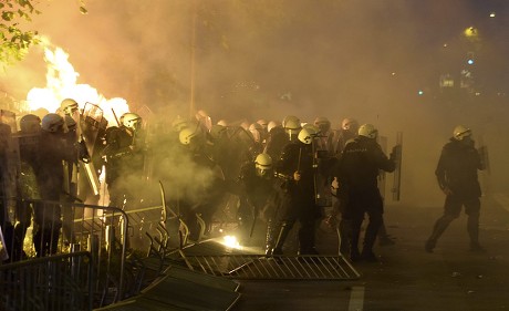 Montenegrin Riot Police Officers Take Position Editorial Stock Photo ...