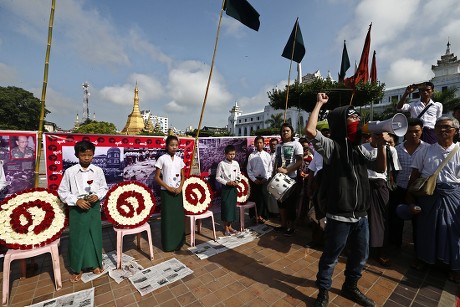 Demonstrator Talks Speaker Children Wearing School Editorial Stock ...