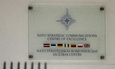 Sign Building Nato Strategic Communications Centre Editorial Stock ...