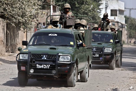 Pakistani Army Soldiers Patrol Road Leading Editorial Stock Photo ...