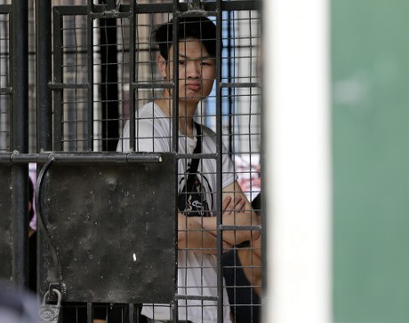 Arrested Chinese Migrant Worker Seen Behind Editorial Stock Photo ...