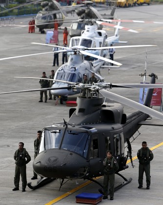Filipino Pilots Crew Stand Next Bell412ep Editorial Stock Photo - Stock ...