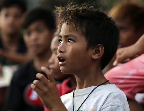Filipino Street Dweller Boy Attends Educational Editorial Stock Photo ...