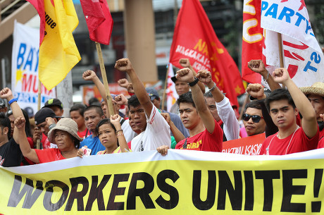 Members Filipino Militant Laborer Groups Raise Editorial Stock Photo ...