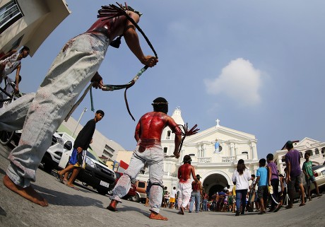 Filipino Flagellants Whip Their Back Front Editorial Stock Photo ...