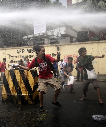 Filipino Protestor Throws Paint Bomb Gate Editorial Stock Photo - Stock ...