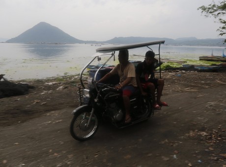 Filipino Villagers On Three Wheeled Motorcycle Editorial Stock Photo ...